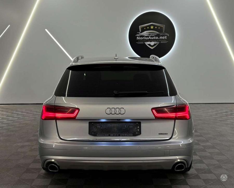 Grey Audi A6 Allroad 2015 in Marijampole, with an engine capacity of 2.97 L and mileage of 264 thousand km for 12950 €, photo 24 on AUTOMOTO.COM.LV