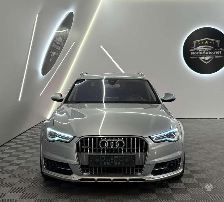 Grey Audi A6 Allroad 2015 in Marijampole, with an engine capacity of 2.97 L and mileage of 264 thousand km for 12950 €, photo 25 on AUTOMOTO.COM.LV