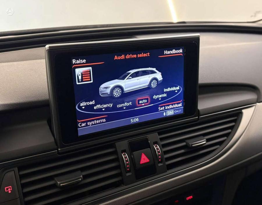 Grey Audi A6 Allroad 2015 in Marijampole, with an engine capacity of 2.97 L and mileage of 264 thousand km for 12950 €, photo 29 on AUTOMOTO.COM.LV