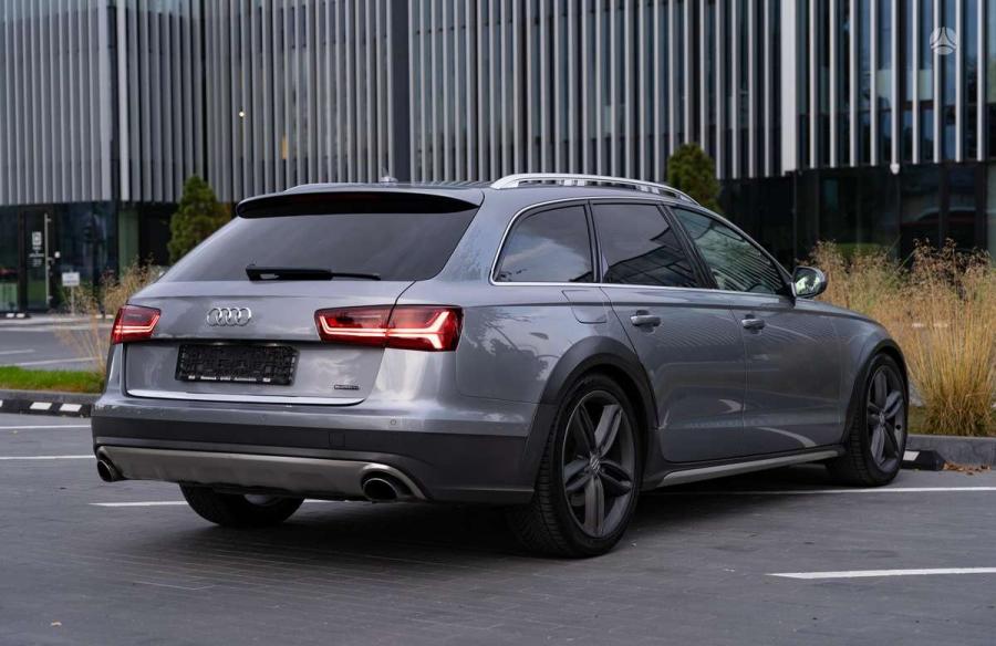 Pelēks Audi A6 Allroad 2015 Marijampole, ar dzinēja tilpumu 2.97 L un nobraukumu 217 tūkst. km par 17350 €, foto 6 vietnē AUTOMOTO.COM.LV