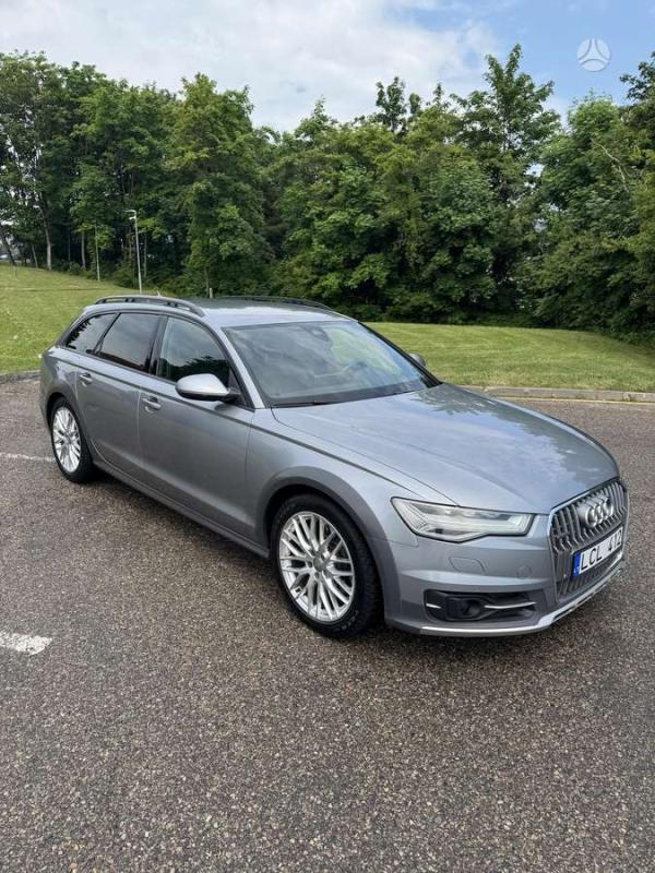 Pelēks Audi A6 Allroad 2015 Viļņa, ar dzinēja tilpumu 2.97 L un nobraukumu 320 tūkst. km par 11900 €, foto 3 vietnē AUTOMOTO.COM.LV