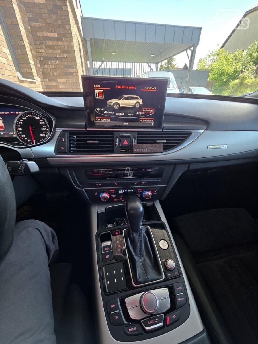 Grey Audi A6 Allroad 2016 in Vilnius, with an engine capacity of 3.00 L and mileage of 225 thousand km for 15600 €, photo 16 on AUTOMOTO.COM.LV