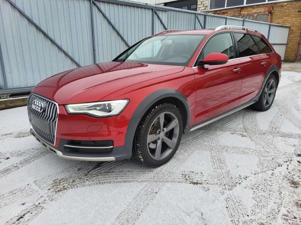 Red Audi A6 Allroad 2015 in Alytus, with an engine capacity of 3.00 L and mileage of 239 thousand km for 13200 €, photo 1 on AUTOMOTO.COM.LV
