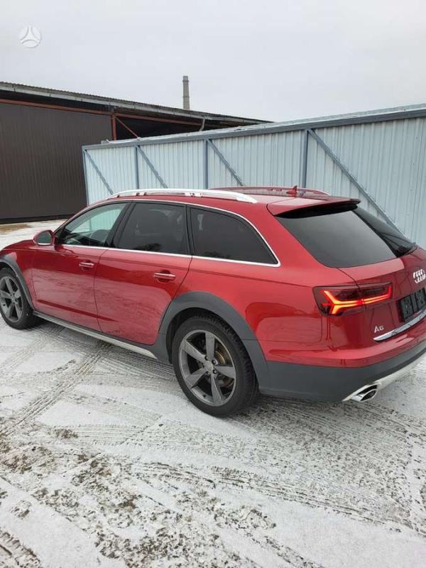 Red Audi A6 Allroad 2015 in Alytus, with an engine capacity of 3.00 L and mileage of 239 thousand km for 13200 €, photo 4 on AUTOMOTO.COM.LV