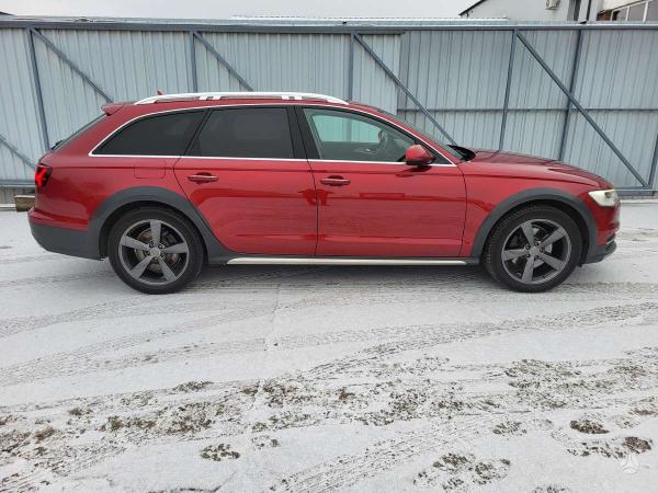 Red Audi A6 Allroad 2015 in Alytus, with an engine capacity of 3.00 L and mileage of 239 thousand km for 13200 €, photo 5 on AUTOMOTO.COM.LV
