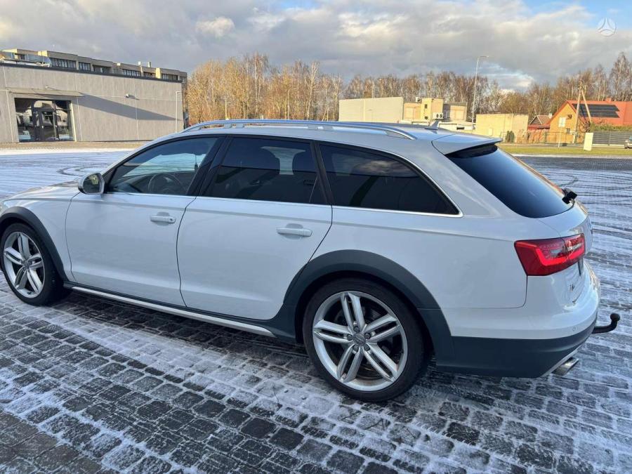 White Audi A6 Allroad 2012 in Raseiniai, with an engine capacity of 2.97 L and mileage of 253 thousand km for 12000 €, photo 1 on AUTOMOTO.COM.LV