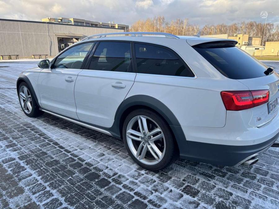 White Audi A6 Allroad 2012 in Raseiniai, with an engine capacity of 2.97 L and mileage of 253 thousand km for 12000 €, photo 3 on AUTOMOTO.COM.LV