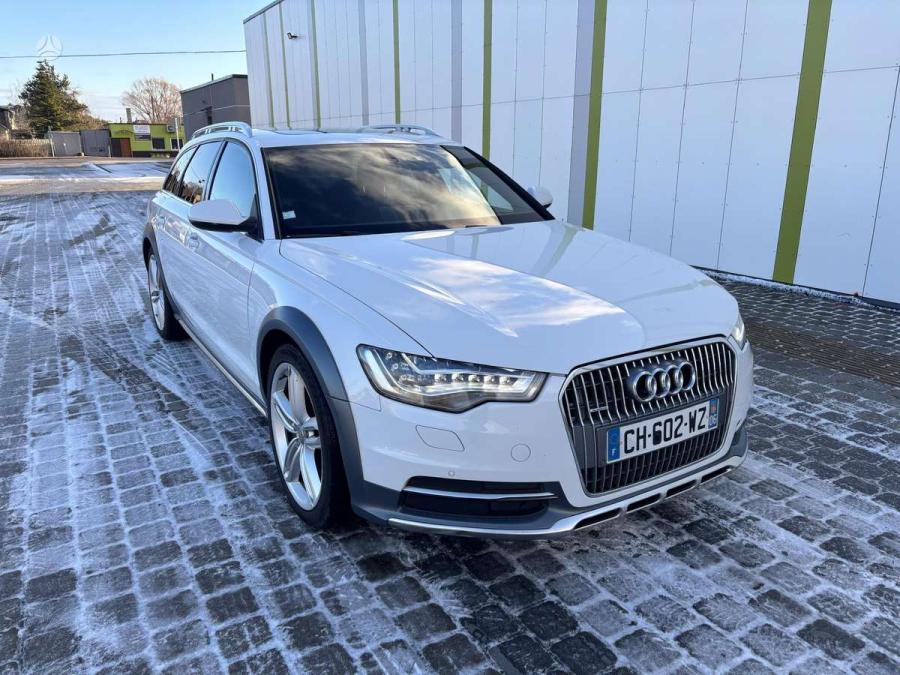 White Audi A6 Allroad 2012 in Raseiniai, with an engine capacity of 2.97 L and mileage of 253 thousand km for 12000 €, photo 12 on AUTOMOTO.COM.LV