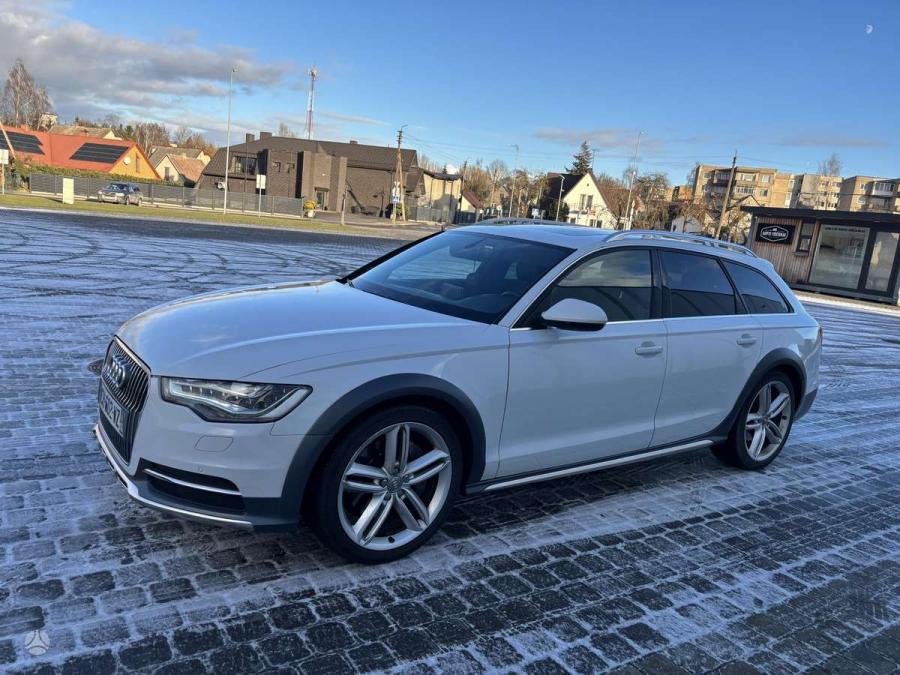 White Audi A6 Allroad 2012 in Raseiniai, with an engine capacity of 2.97 L and mileage of 253 thousand km for 12000 €, photo 15 on AUTOMOTO.COM.LV
