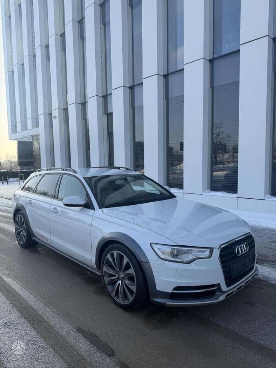 White Audi A6 Allroad 2012 in Vilnius, with an engine capacity of 3.00 L and mileage of 261 thousand km for 8999 €, photo 2 on AUTOMOTO.COM.LV