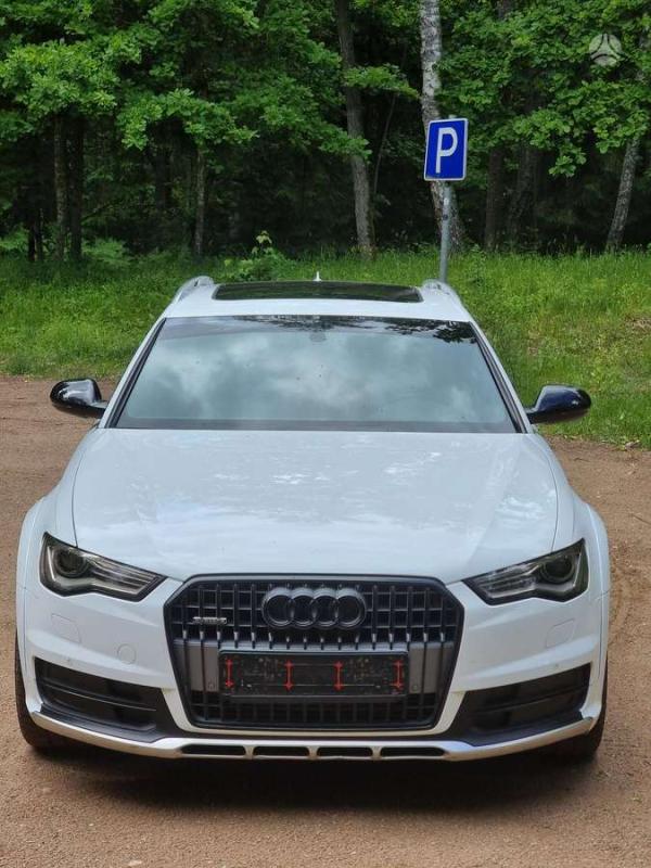 White Audi A6 Allroad 2015 in Panevezys, with an engine capacity of 2.97 L and mileage of 250 thousand km for 8200 €, photo 1 on AUTOMOTO.COM.LV