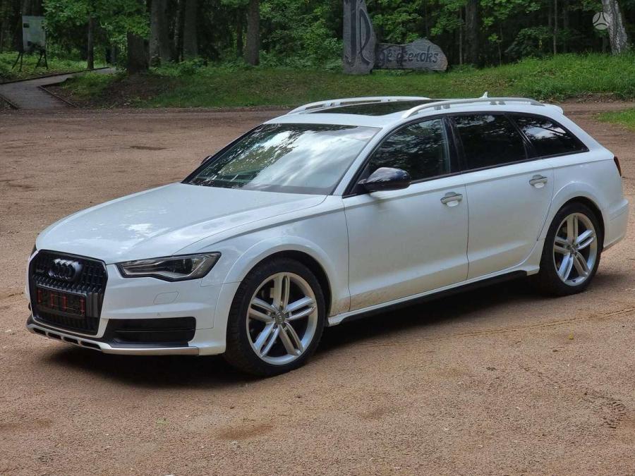 White Audi A6 Allroad 2015 in Panevezys, with an engine capacity of 2.97 L and mileage of 250 thousand km for 8200 €, photo 3 on AUTOMOTO.COM.LV