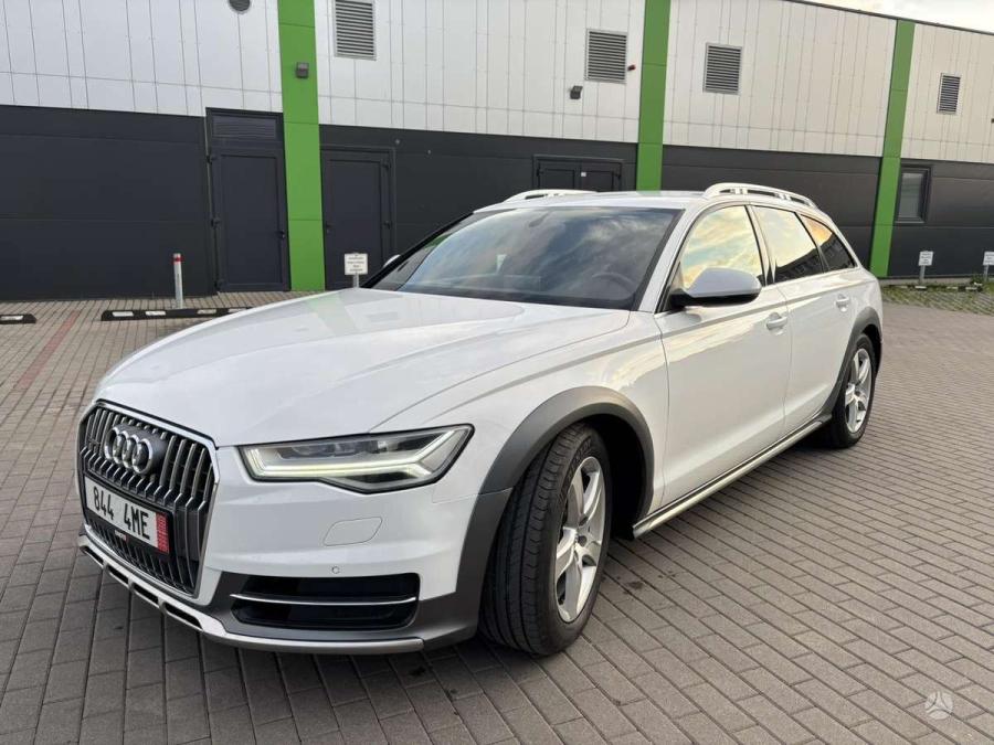White Audi A6 Allroad 2017 in Raseiniai, with an engine capacity of 2.97 L and mileage of 170 thousand km for 16450 €, photo 1 on AUTOMOTO.COM.LV