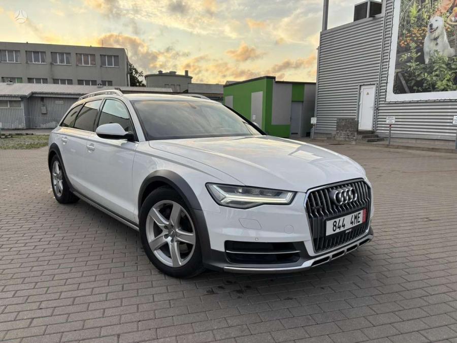 White Audi A6 Allroad 2017 in Raseiniai, with an engine capacity of 2.97 L and mileage of 170 thousand km for 16450 €, photo 4 on AUTOMOTO.COM.LV
