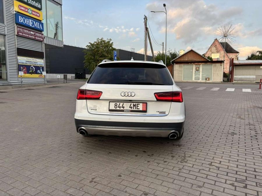 White Audi A6 Allroad 2017 in Raseiniai, with an engine capacity of 2.97 L and mileage of 170 thousand km for 16450 €, photo 6 on AUTOMOTO.COM.LV