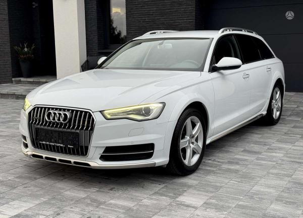White Audi A6 Allroad 2017 in Vilkaviskis, with an engine capacity of 2.97 L and mileage of 229 thousand km for 12500 €, photo 1 on AUTOMOTO.COM.LV