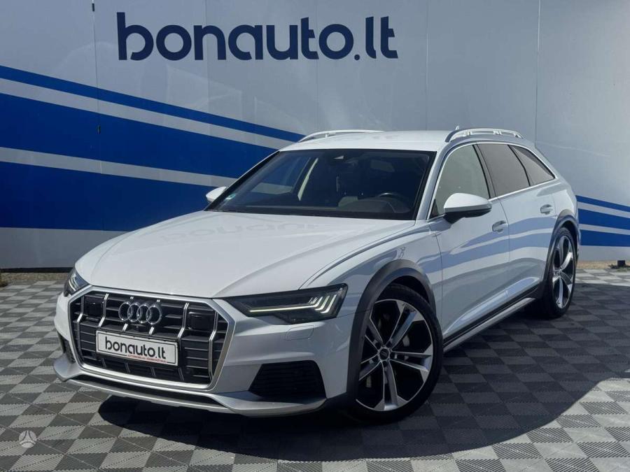 White Audi A6 Allroad 2019 in Kaunas, with an engine capacity of 2.97 L and mileage of 229 thousand km for 28499 €, photo 1 on AUTOMOTO.COM.LV