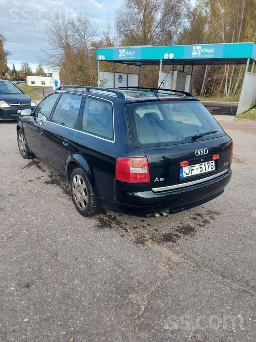 Black Audi A6 2002 in Riga, with an engine capacity of 2.50 L and mileage of 279 thousand km for 400 €, photo 4 on AUTOMOTO.COM.LV