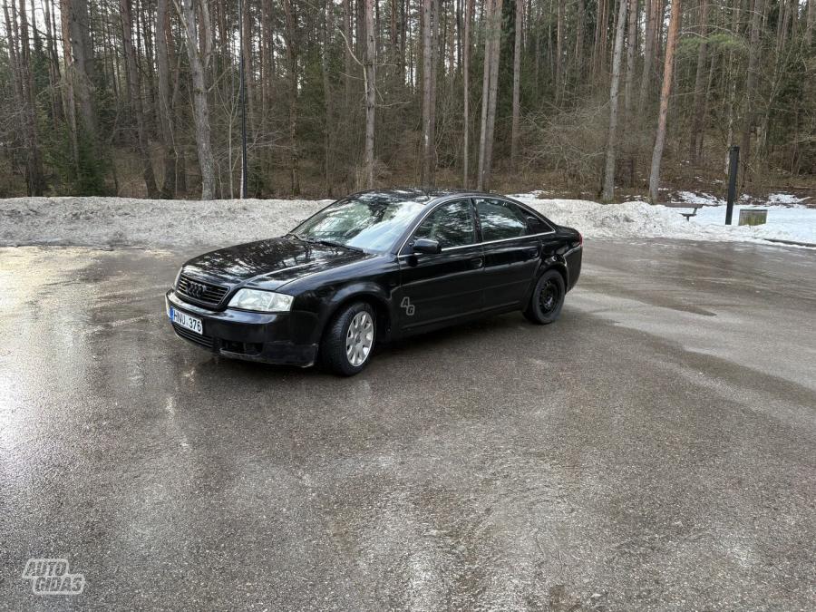 Black Audi A6 1997 in Anyksciai, with an engine capacity of 2.50 L and mileage of 555 thousand km for 600 €, photo 1 on AUTOMOTO.COM.LV