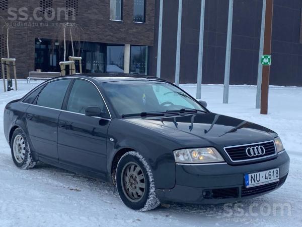 Black Audi A6 1998 in Rezekne, with an engine capacity of 2.40 L and mileage of 329 thousand km for 820 €, photo 1 on AUTOMOTO.COM.LV