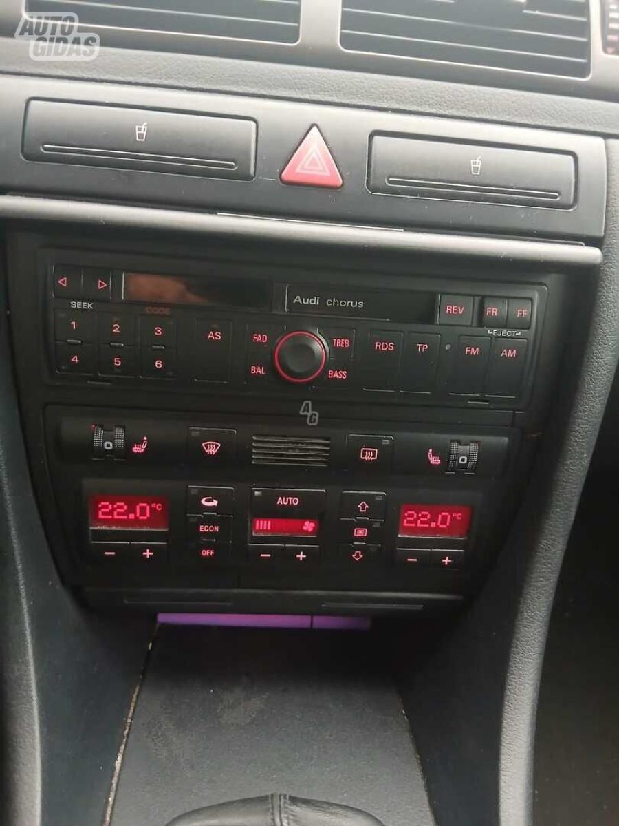 Black Audi A6 1998 in Vilnius, with an engine capacity of 1.90 L and mileage of 472 thousand km for 800 €, photo 12 on AUTOMOTO.COM.LV