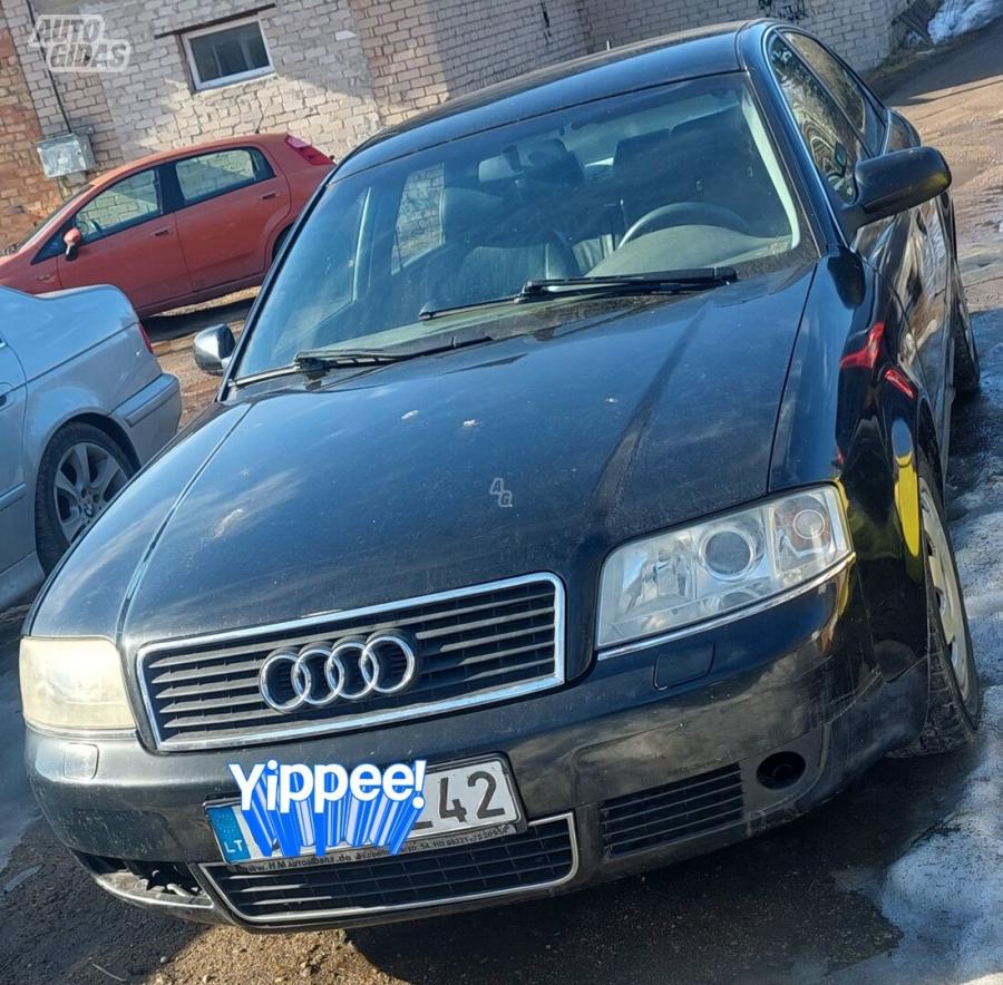 Black Audi A6 2002 in Utena, with an engine capacity of 2.50 L and mileage of 338 thousand km for 2000 €, photo 1 on AUTOMOTO.COM.LV