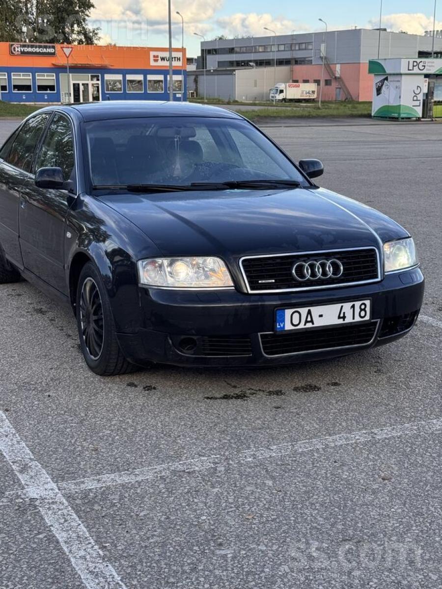 Черный Ауди А6 2002 в Валмиера, объемом двигателя 2.50 л и пробегом 365 тыс. км за 1250 €, фото 1 на AUTOMOTO.COM.LV