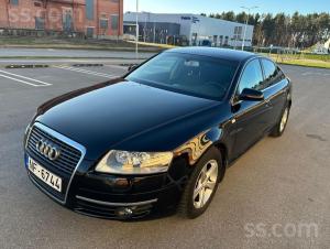 Melns Audi A6 2004 Valmiera, ar dzinēja tilpumu 2.40 L un nobraukumu 372 tūkst. km par 2490 €, foto  vietnē AUTOMOTO.COM.LV