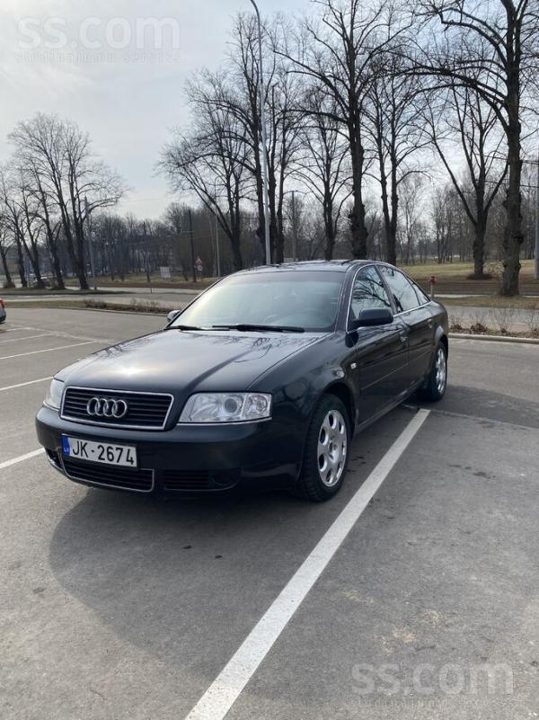 Black Audi A6 2004 in Riga, with an engine capacity of 1.90 L and mileage of 402 thousand km for 1100 €, photo 1 on AUTOMOTO.COM.LV