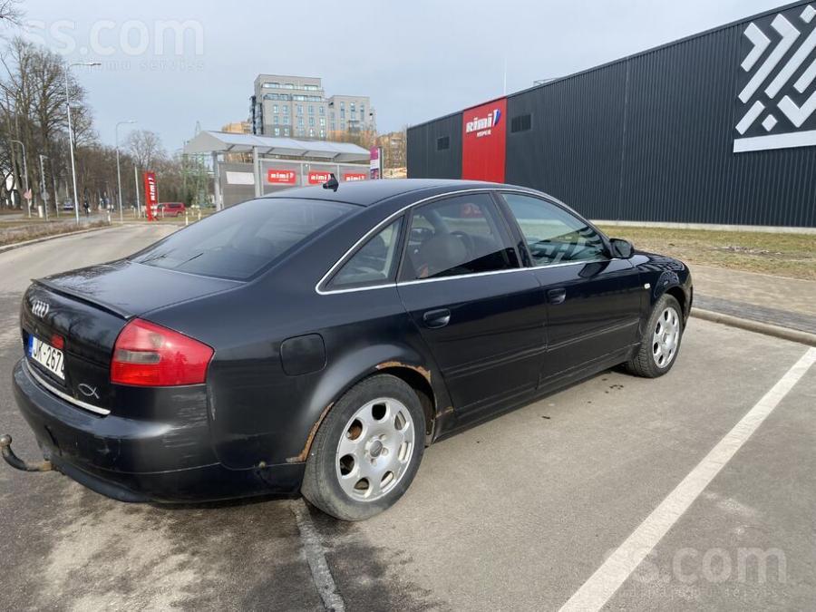 Black Audi A6 2004 in Riga, with an engine capacity of 1.90 L and mileage of 402 thousand km for 1100 €, photo 5 on AUTOMOTO.COM.LV