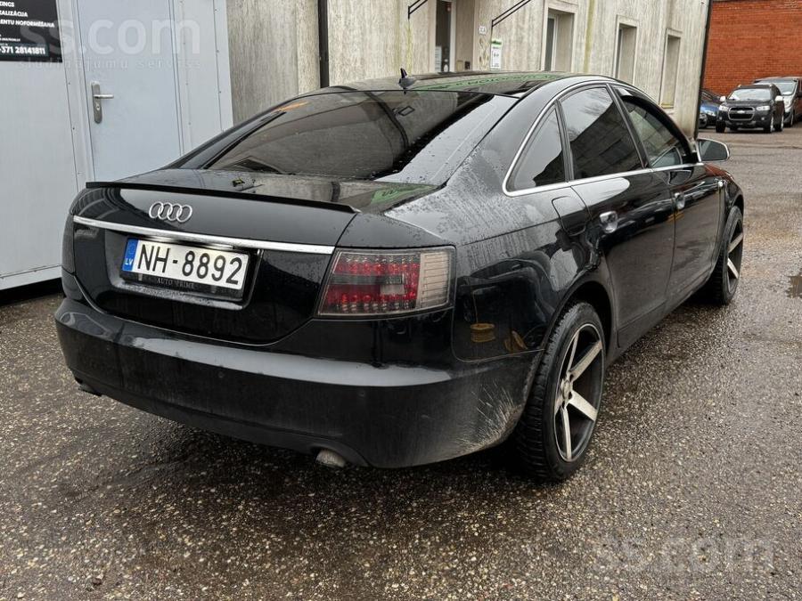 Black Audi A6 2005 in Daugavpils, with an engine capacity of 3.00 L and mileage of 0 thousand km for 3500 €, photo 6 on AUTOMOTO.COM.LV