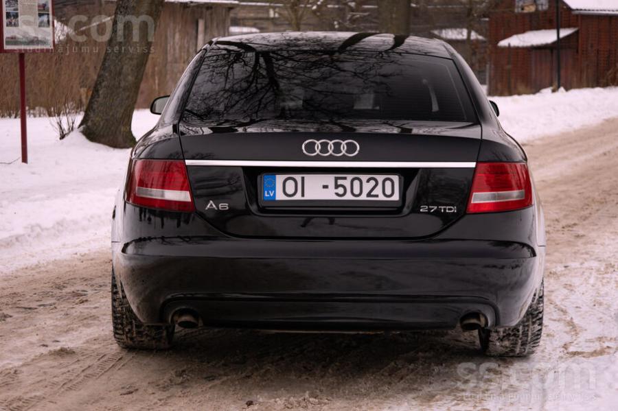 Black Audi A6 2005 in Jelgava, with an engine capacity of 2.70 L and mileage of 296 thousand km for 3900 €, photo 5 on AUTOMOTO.COM.LV