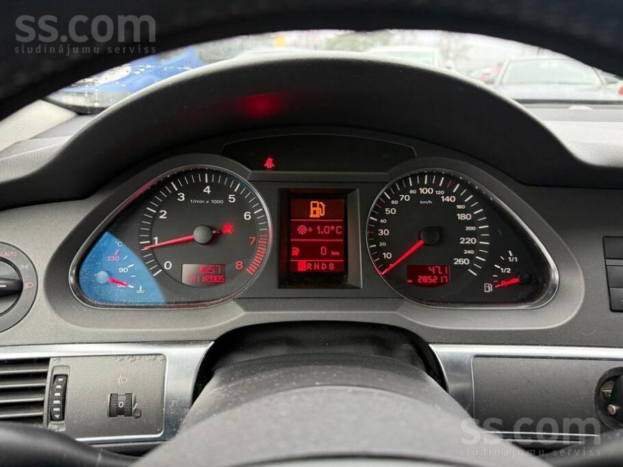 Black Audi A6 2005 in Riga, with an engine capacity of 2.40 L and mileage of 285 thousand km for 1250 €, photo 10 on AUTOMOTO.COM.LV