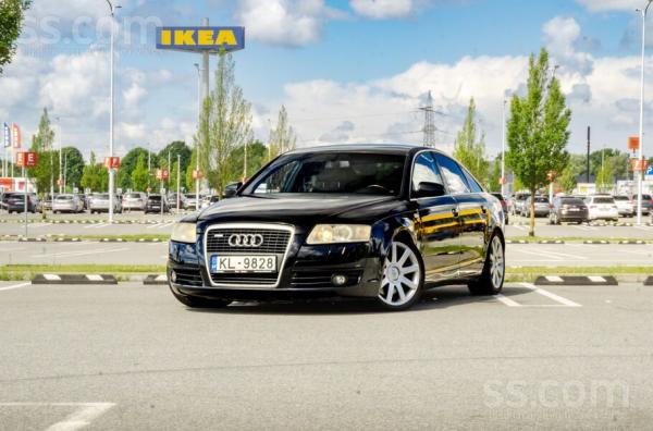 Black Audi A6 2005 in Riga, with an engine capacity of 2.70 L and mileage of 358 thousand km for 2190 €, photo 1 on AUTOMOTO.COM.LV
