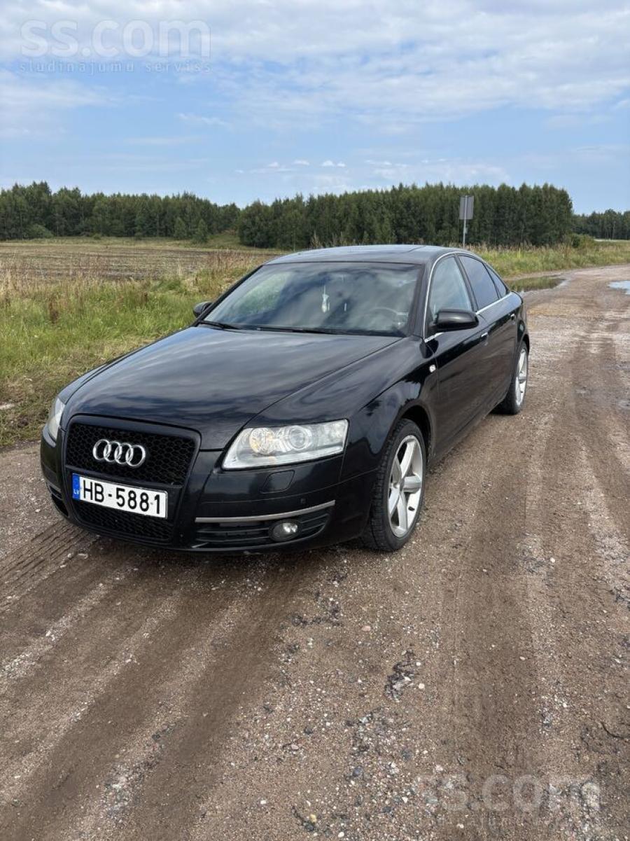 Black Audi A6 2005 in Kuldiga, with an engine capacity of 2.70 L and mileage of 336 thousand km for 2500 €, photo 1 on AUTOMOTO.COM.LV