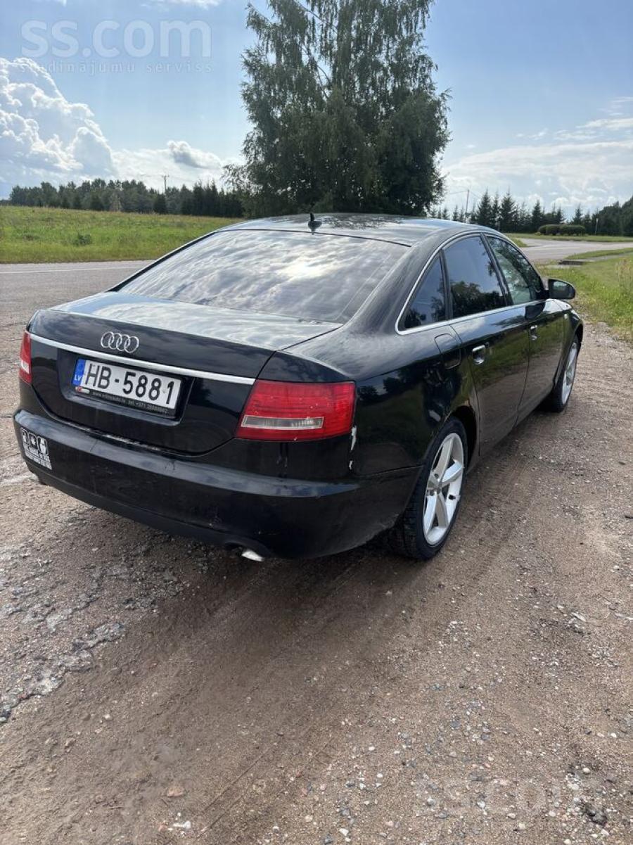 Black Audi A6 2005 in Kuldiga, with an engine capacity of 2.70 L and mileage of 336 thousand km for 2500 €, photo 4 on AUTOMOTO.COM.LV