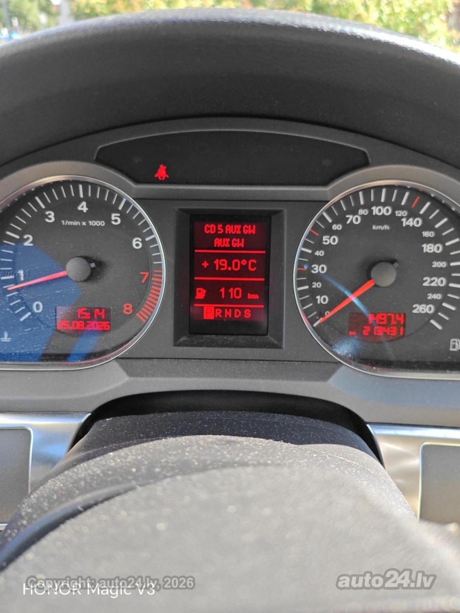 Black Audi A6 2005 in Tallinn, with an engine capacity of 2.40 L and mileage of 2 thousand km for 3150 €, photo 20 on AUTOMOTO.COM.LV