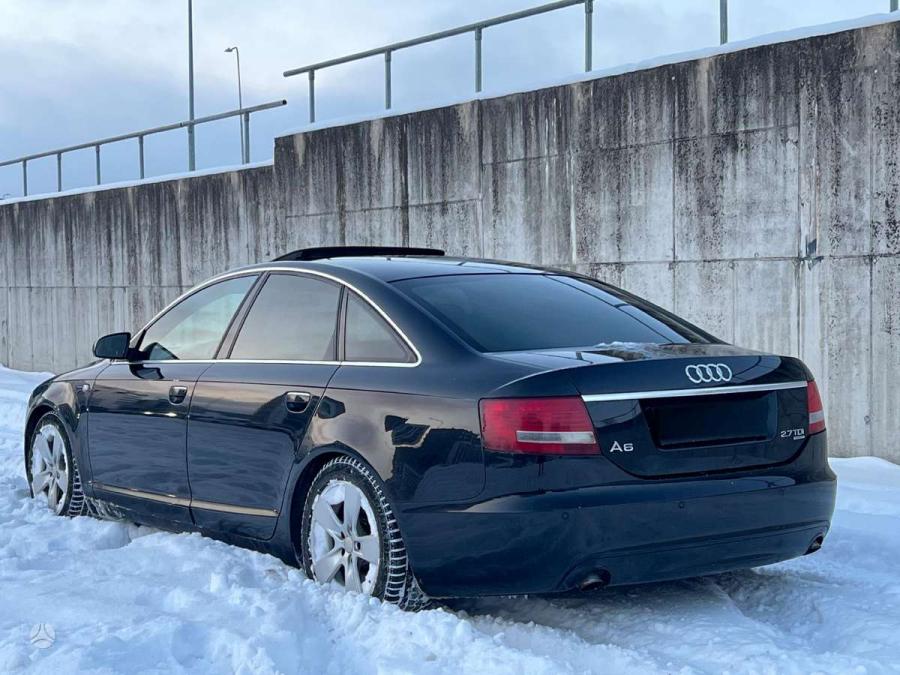 Black Audi A6 2006 in Vilnius, with an engine capacity of 2.70 L and mileage of 271 thousand km for 3100 €, photo 4 on AUTOMOTO.COM.LV