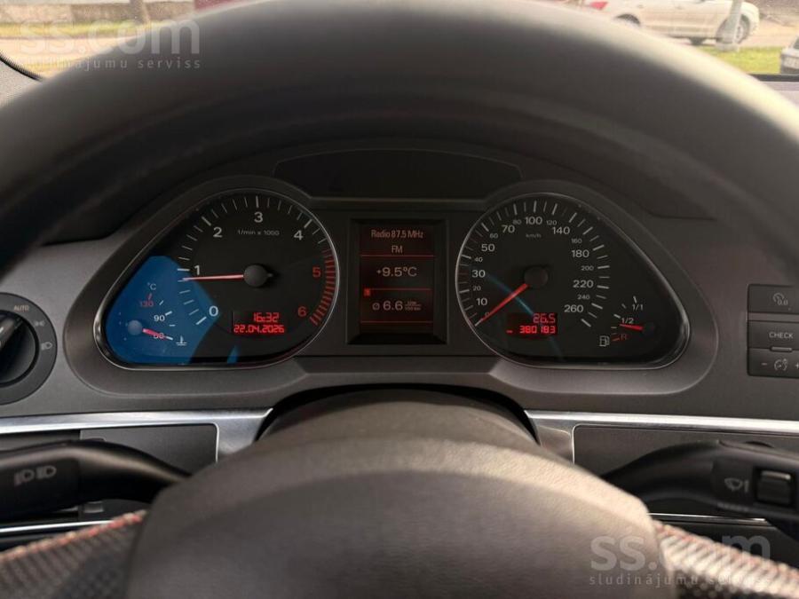 Black Audi A6 2006 in Daugavpils, with an engine capacity of 2.00 L and mileage of 380 thousand km for 3500 €, photo 10 on AUTOMOTO.COM.LV