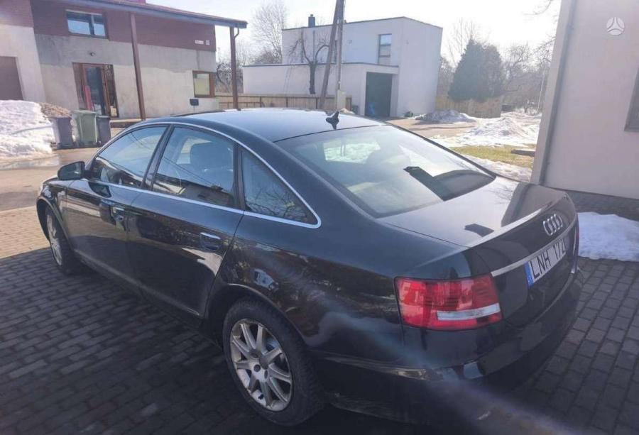 Black Audi A6 2006 in Vilnius, with an engine capacity of 2.70 L and mileage of 180 thousand km for 2100 €, photo 4 on AUTOMOTO.COM.LV