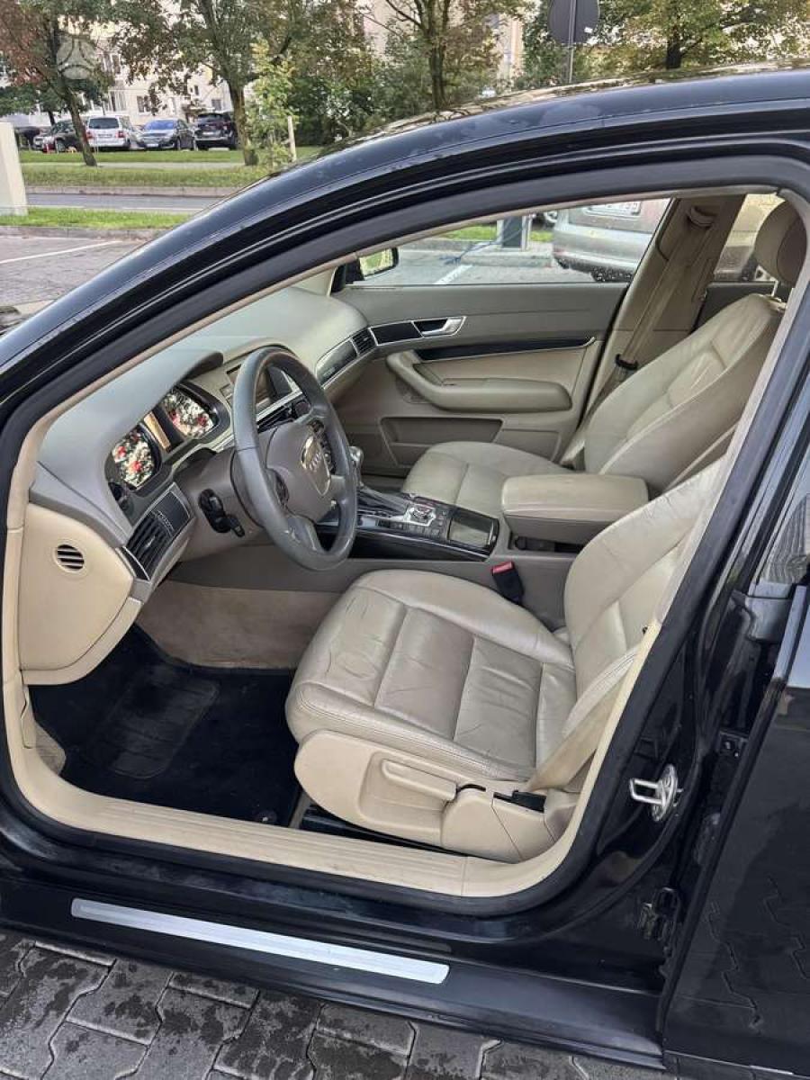 Black Audi A6 2006 in Vilnius, with an engine capacity of 2.97 L and mileage of 302 thousand km for 2250 €, photo 12 on AUTOMOTO.COM.LV