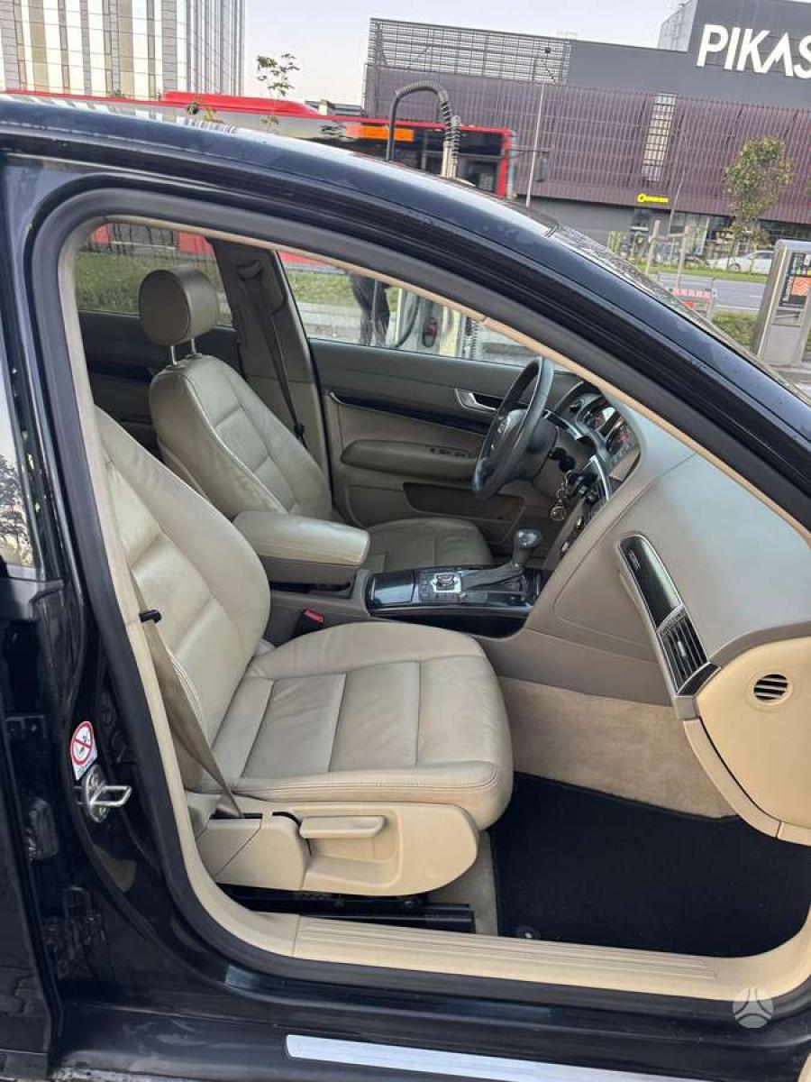 Black Audi A6 2006 in Vilnius, with an engine capacity of 2.97 L and mileage of 302 thousand km for 2250 €, photo 13 on AUTOMOTO.COM.LV