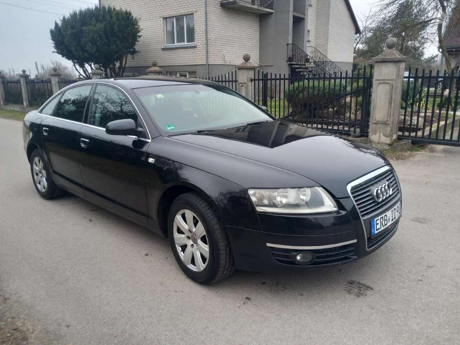 Black Audi A6 2007 in Raseiniai, with an engine capacity of 2.70 L and mileage of 333 thousand km for 2100 €, photo 1 on AUTOMOTO.COM.LV