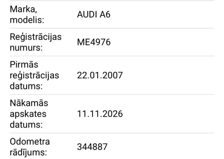 Черный Ауди А6 2007 в Рига, объемом двигателя 3.00 л и пробегом 347 тыс. км за 3990 €, фото 23 на AUTOMOTO.COM.LV
