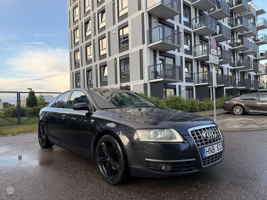Black Audi A6 2007 in Vilnius, with an engine capacity of 2.97 L and mileage of 475 thousand km for 2700 €, photo 1 on AUTOMOTO.COM.LV