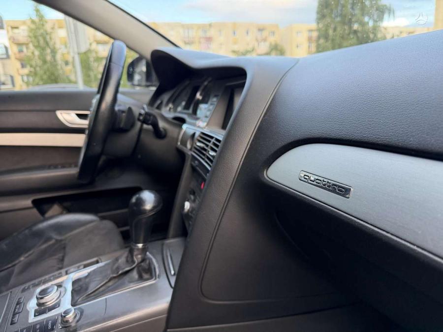 Black Audi A6 2007 in Vilnius, with an engine capacity of 2.97 L and mileage of 475 thousand km for 2700 €, photo 12 on AUTOMOTO.COM.LV