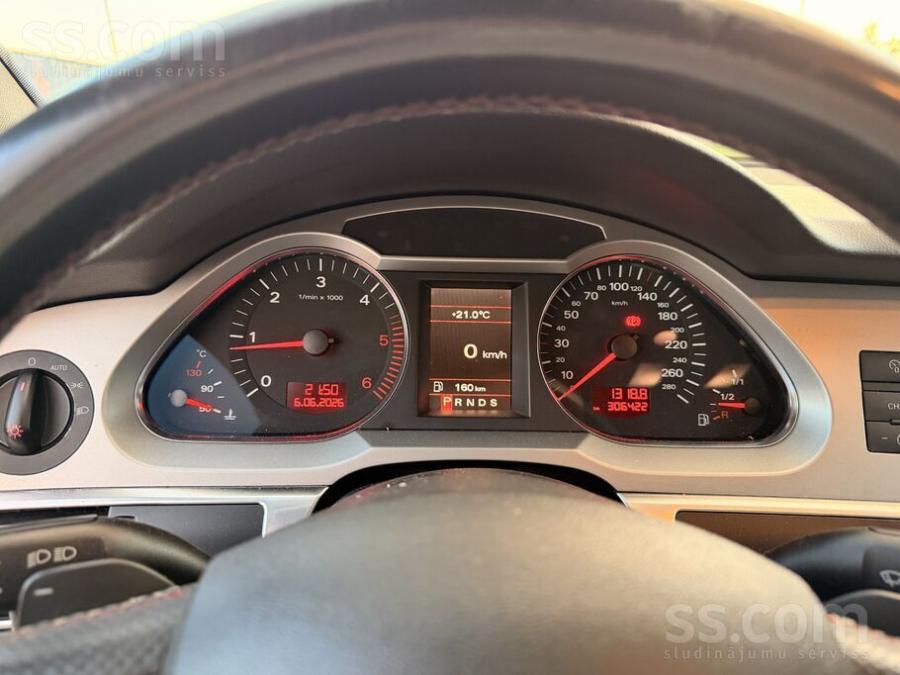 Black Audi A6 2007 in Riga, with an engine capacity of 3.00 L and mileage of 306 thousand km for 3000 €, photo 15 on AUTOMOTO.COM.LV