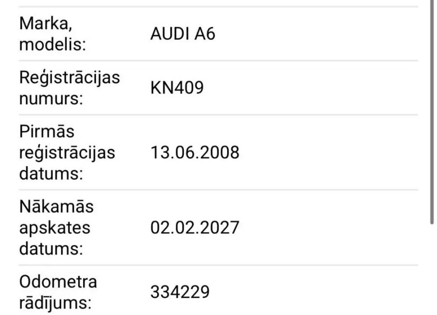 Black Audi A6 2008 in Riga, with an engine capacity of 3.00 L and mileage of 335 thousand km for 3390 €, photo 29 on AUTOMOTO.COM.LV