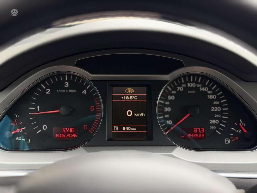 Melns Audi A6 2008 Viļņa, ar dzinēja tilpumu 2.70 L un nobraukumu 344 tūkst. km par 3399 €, foto 12 vietnē AUTOMOTO.COM.LV
