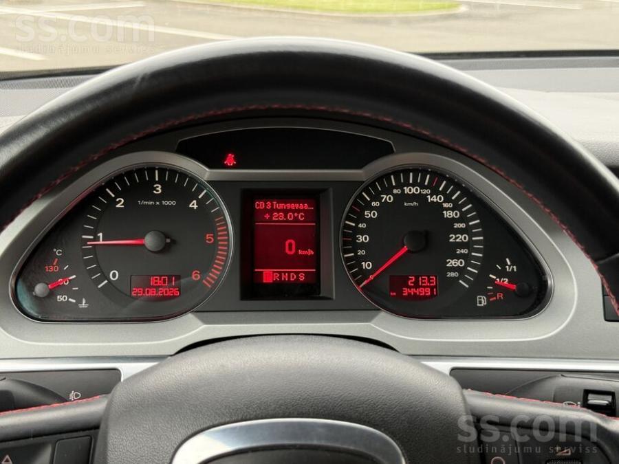 Black Audi A6 2008 in Riga, with an engine capacity of 2.00 L and mileage of 345 thousand km for 3700 €, photo 12 on AUTOMOTO.COM.LV